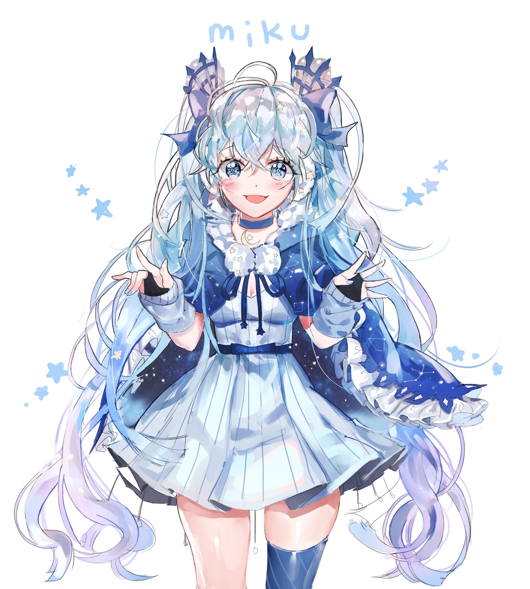 mir (pixiv2115550) vocaloid fuyu no yoru miku hatsune miku dress thighhighs | #337939 | yande.re